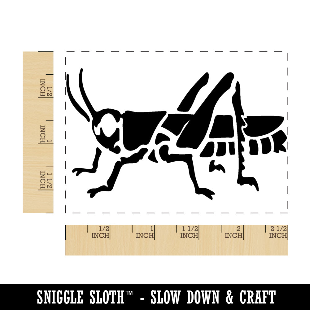 Grasshopper Locust Insect Bug Rectangle Rubber Stamp for Stamping ...