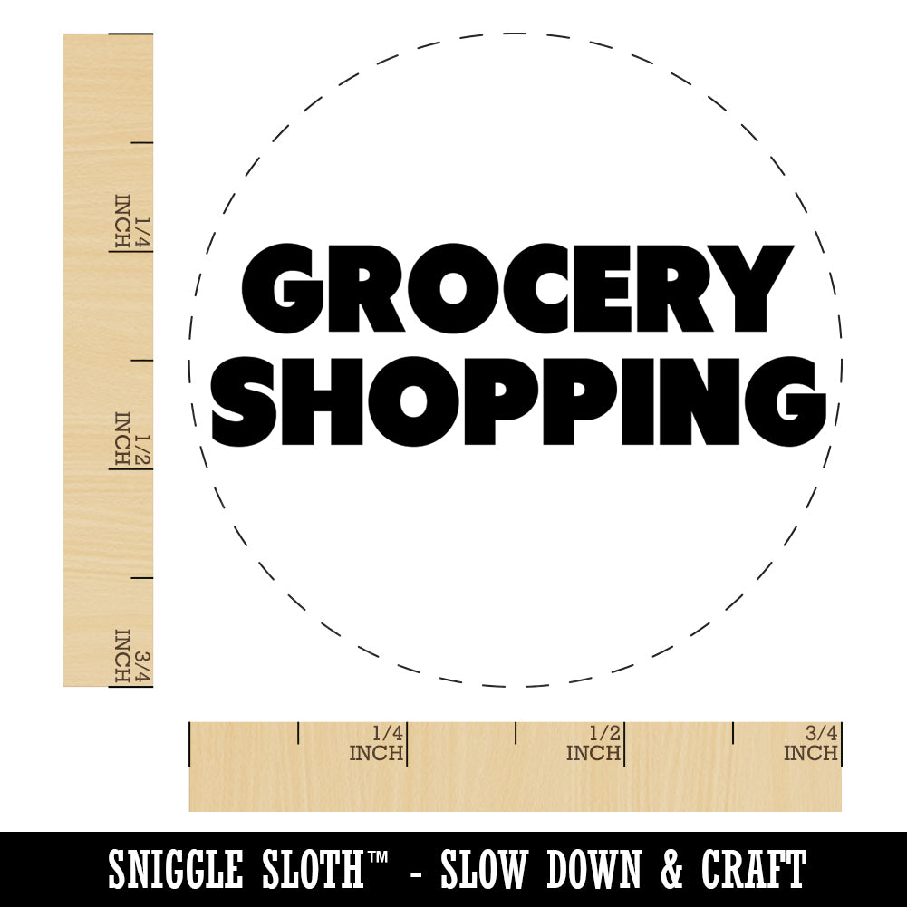 Grocery Shopping Bold Text Rubber Stamp for Stamping Crafting Planners ...