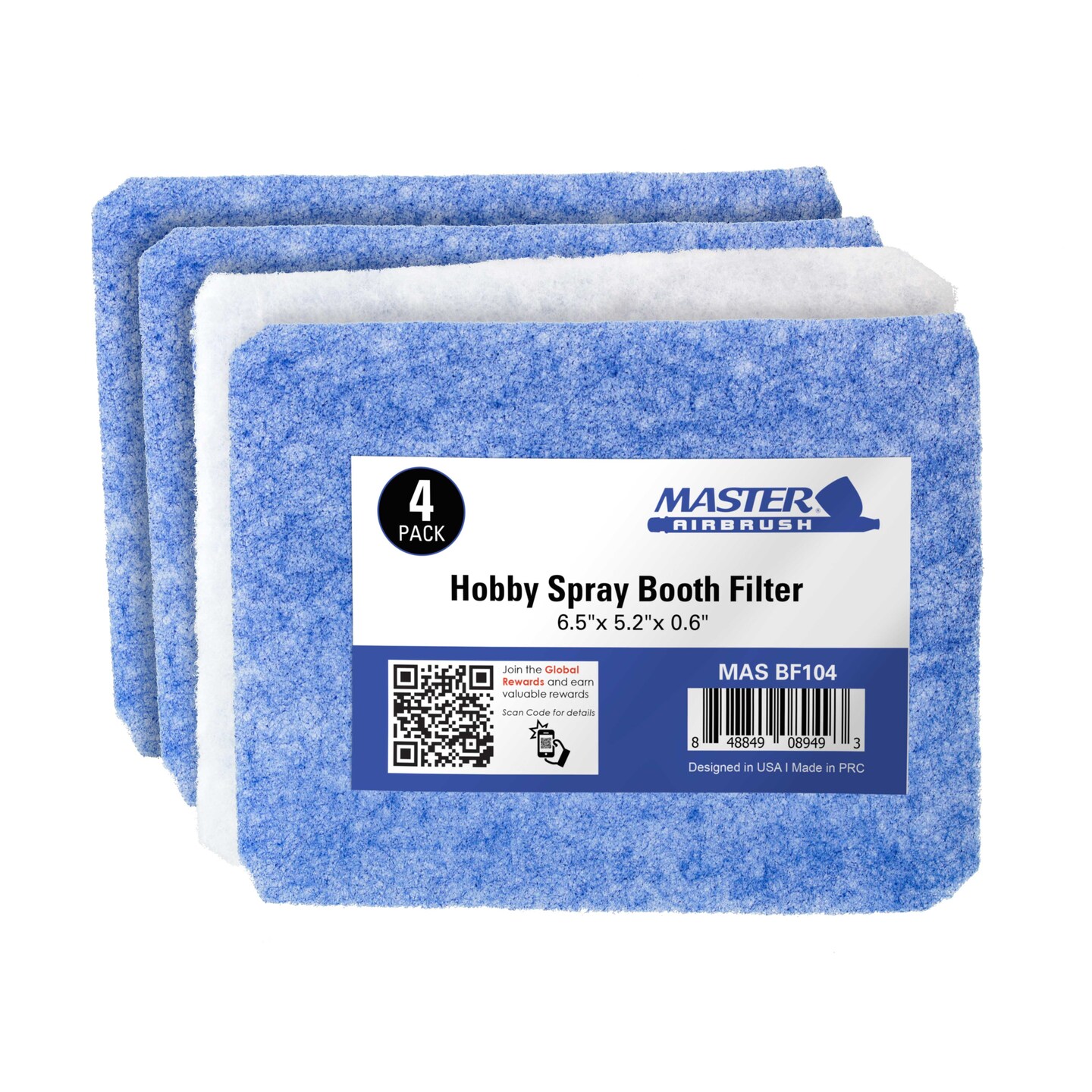 Master Airbrush Hobby Airbrush Spray Booth Filter Set, Fits Master B100 ...