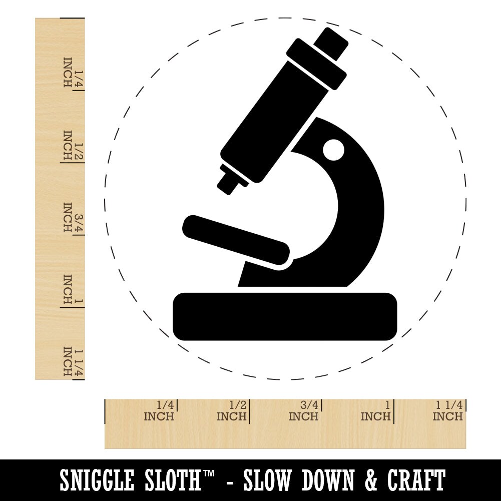 Microscope Biology Science Rubber Stamp for Stamping Crafting Planners ...
