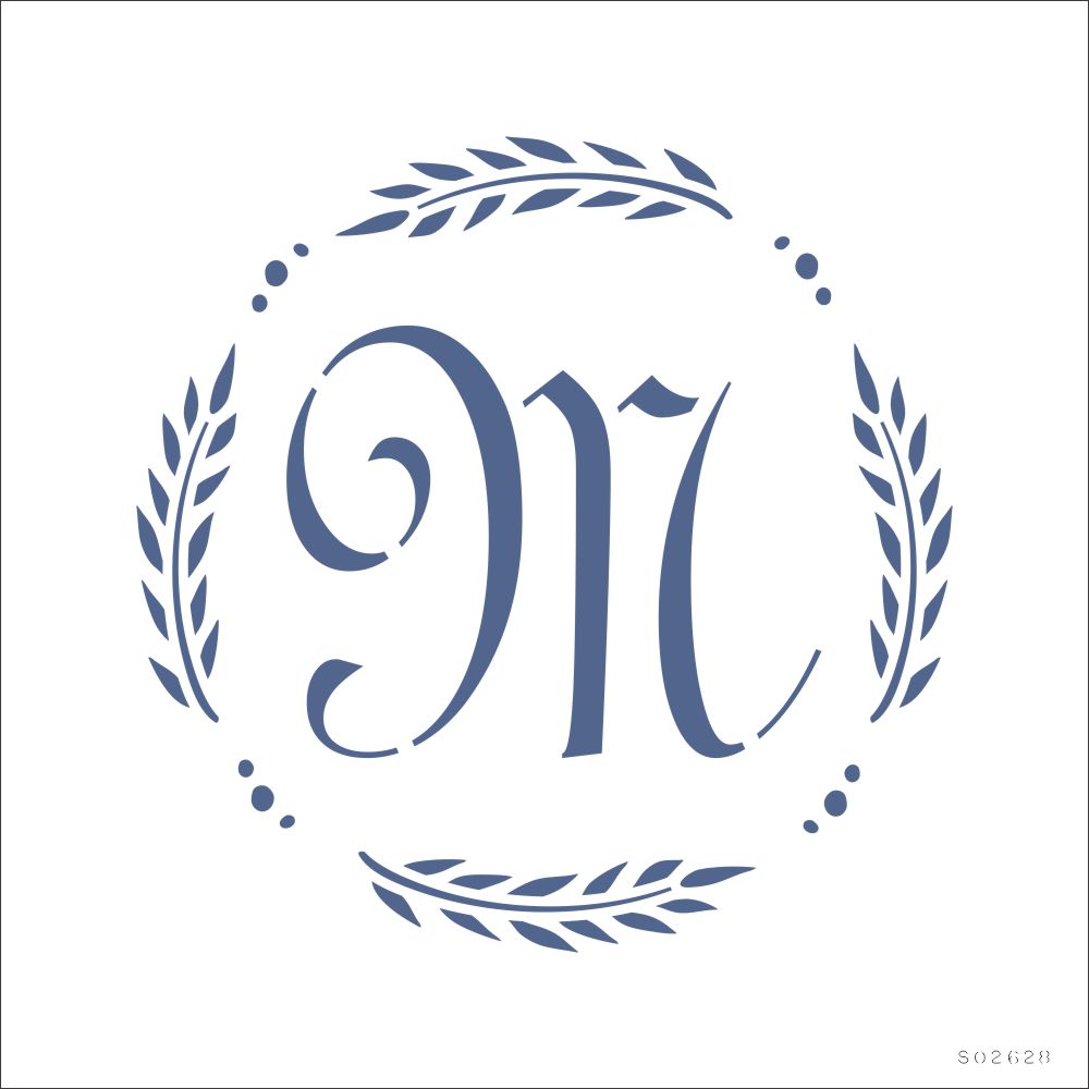 Laurel Monogram Custom Stencil | Michaels