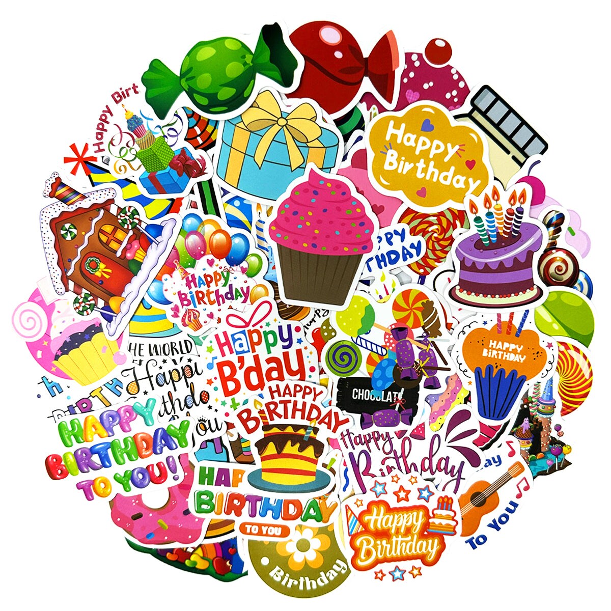 Wrapables Waterproof Vinyl Stickers for Water Bottles, Laptop, Phones ...