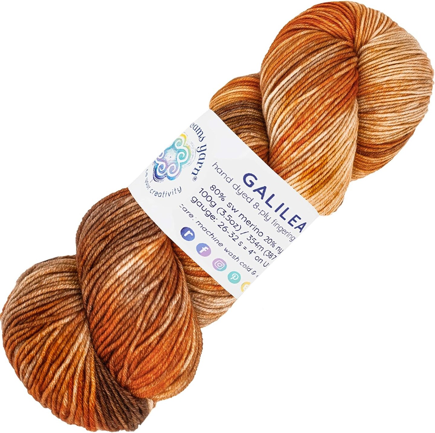 Living Dreams Yarn Galilea: Colorful Superwash Merino Sock Yarn. Super ...