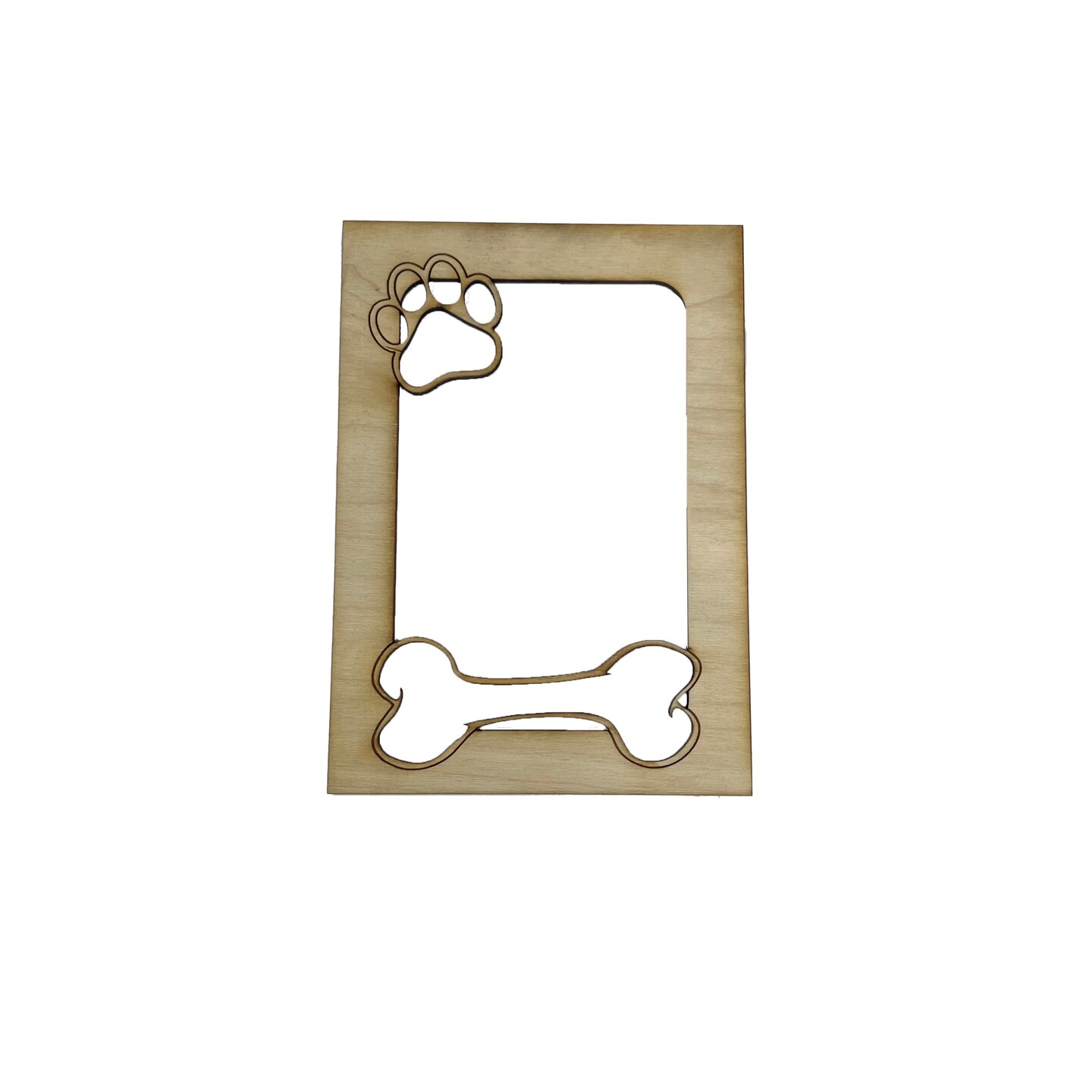 Dog Bone and Paw 5X7 Photo Frame Insert - Baltic Birch | Michaels