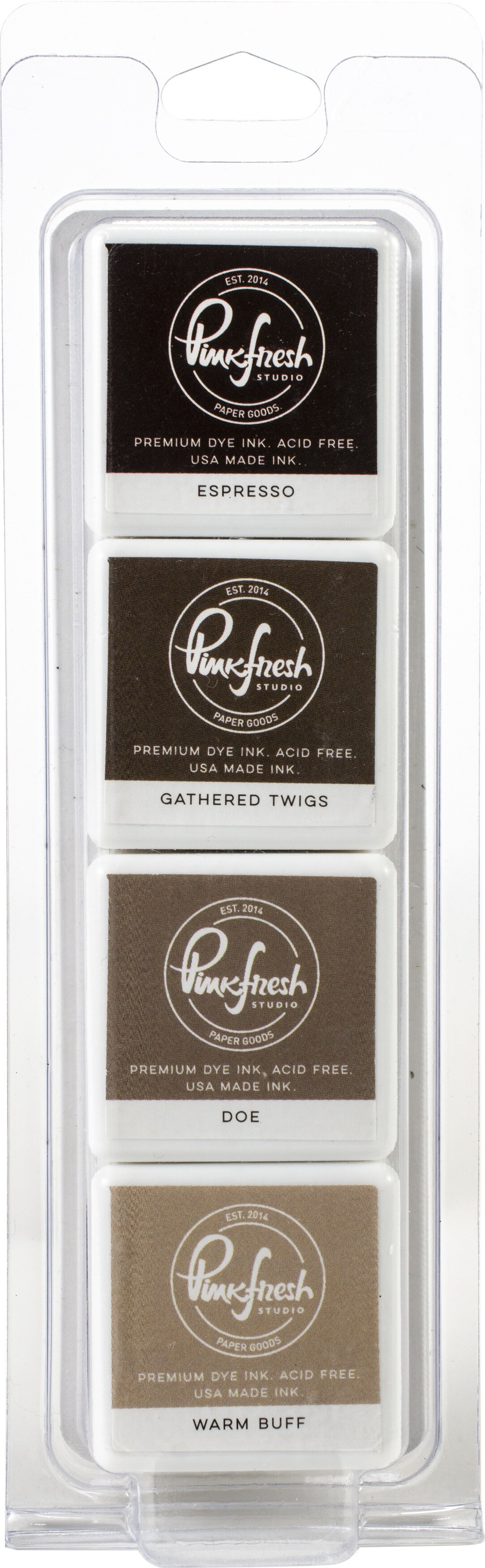 Pinkfresh Studio Premium Dye Cube Ink Pads 4 Colors-Wild Truffles ...