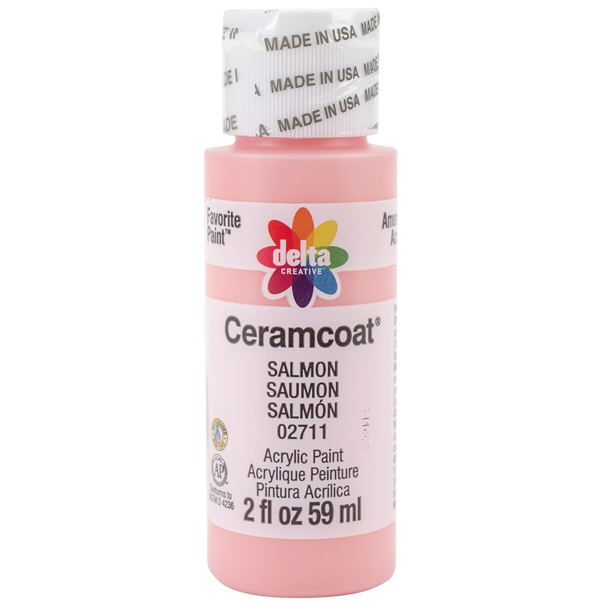 Delta Ceramcoat Acrylic Paint 2oz-Salmon | Michaels