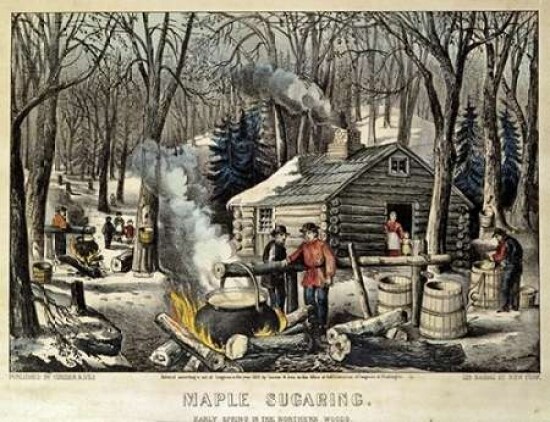 Maple Sugaring - Early Spring In The Northern Woods Poster Print by ...