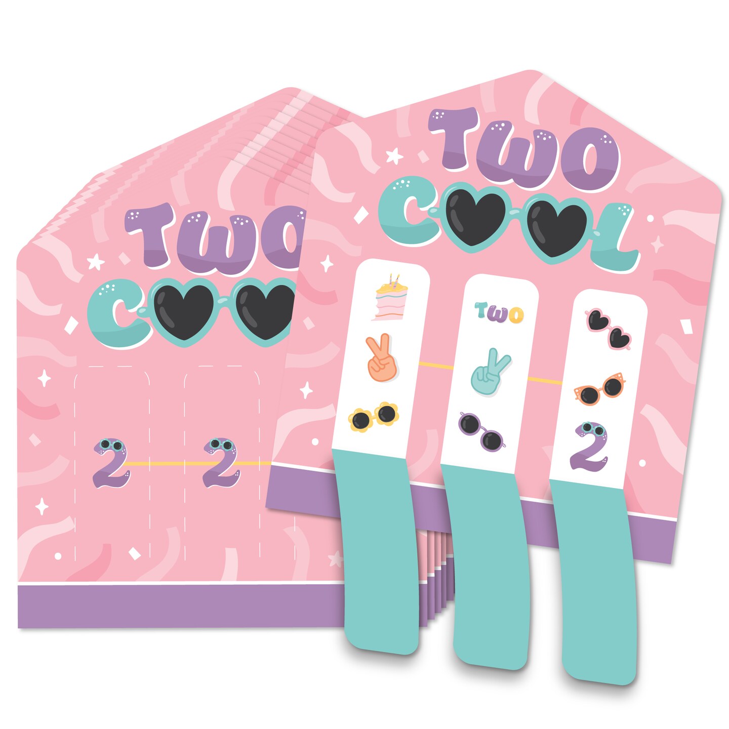 Big Dot of Happiness Two Cool - Girl - Pastel 2nd Birthday Party Game ...