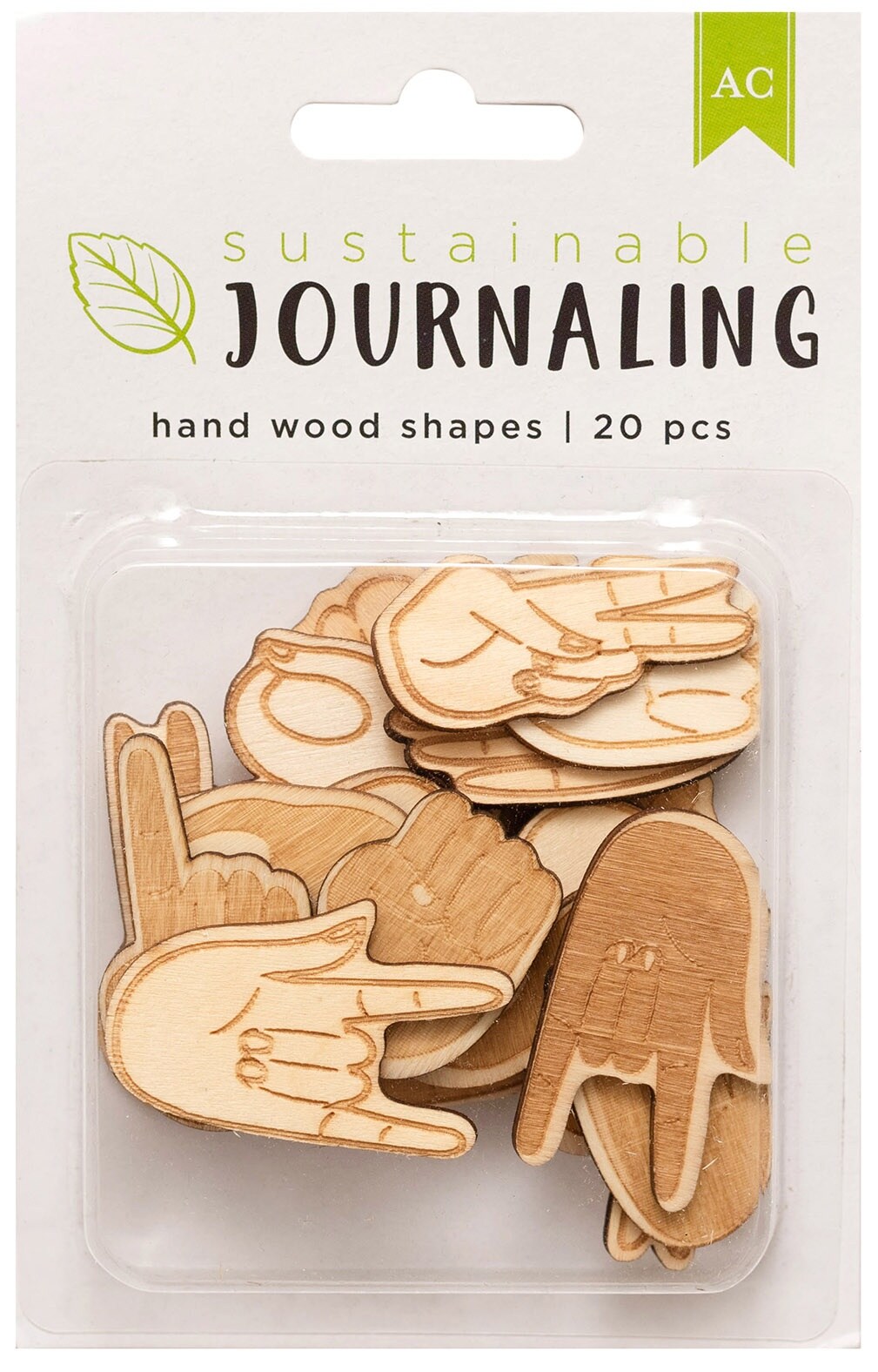 Ac Sustainable Journaling Wood Shapes 20/Pkg-Hands | Michaels