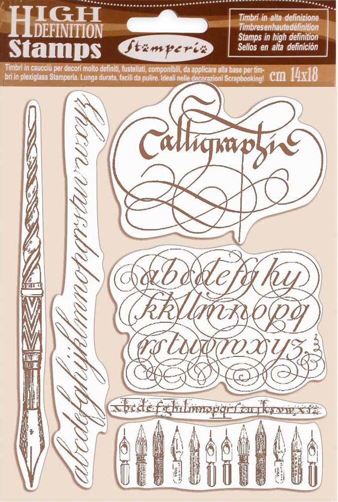 Stamperia Cling Rubber Stamp 5.5"X7"-Calligraphy | Michaels