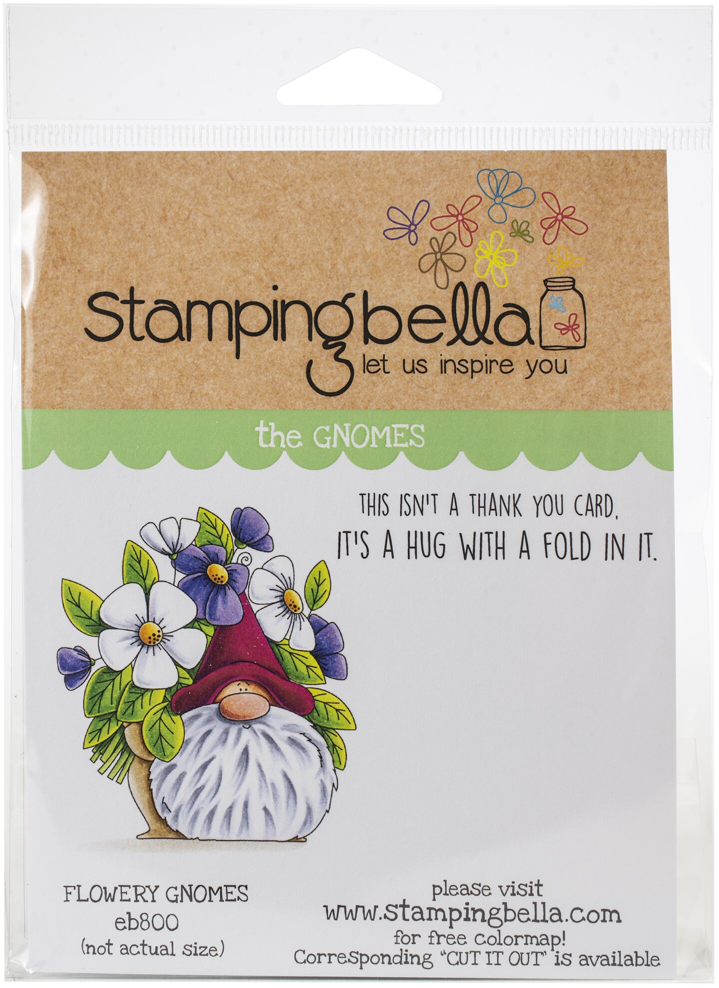 Stamping Bella Cling Stamps-Flowery Gnome | Michaels