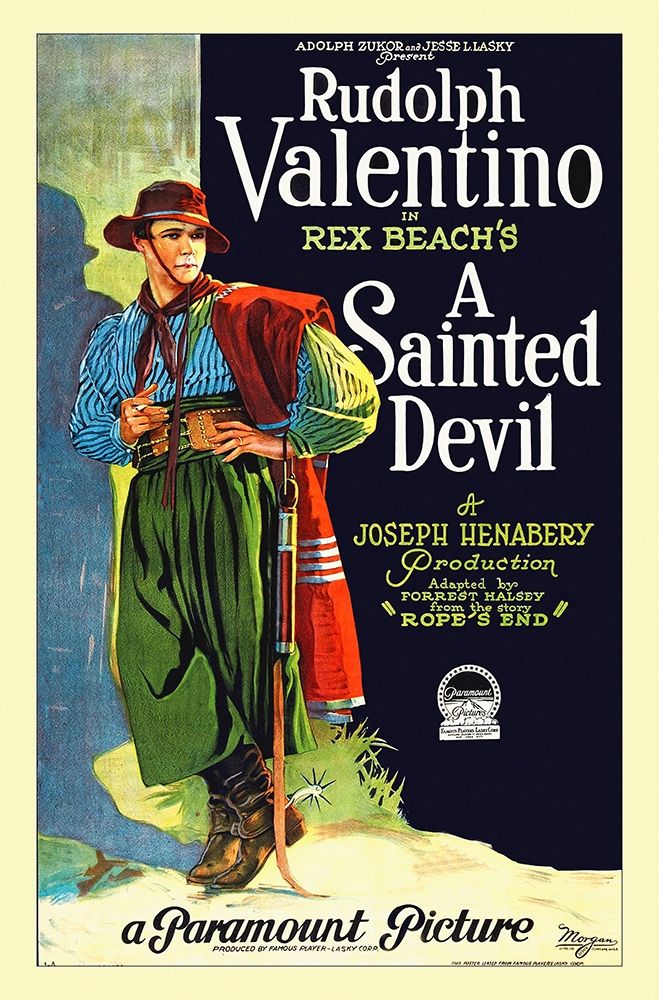 Rudolph Valentino - A Sainted Devil - 1924 Poster Print by Hollywood ...