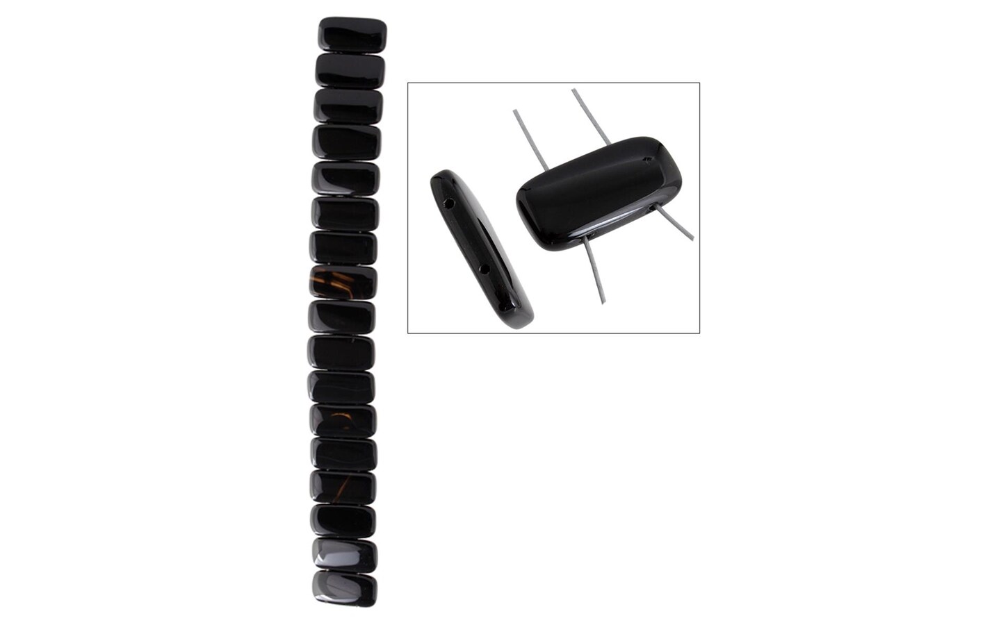 John Bead SP 8" Onyx 10x20mm Double Drill Black | Michaels