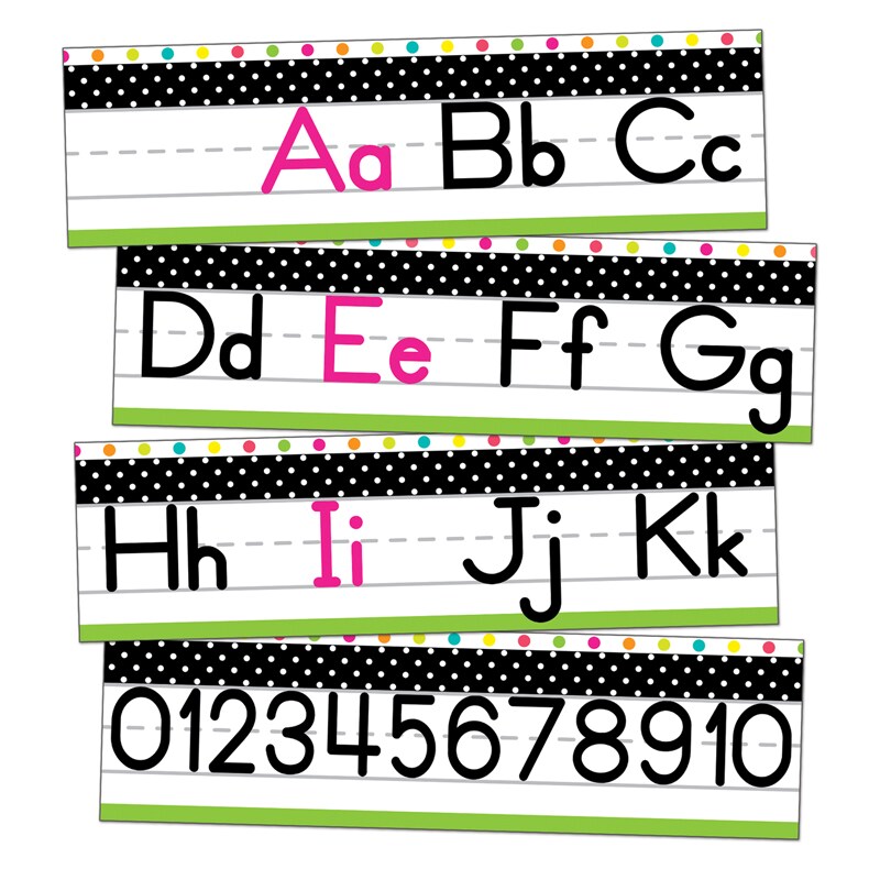 Simply Stylish Tropical Alphabet Line: Manuscript Mini Bulletin Board ...