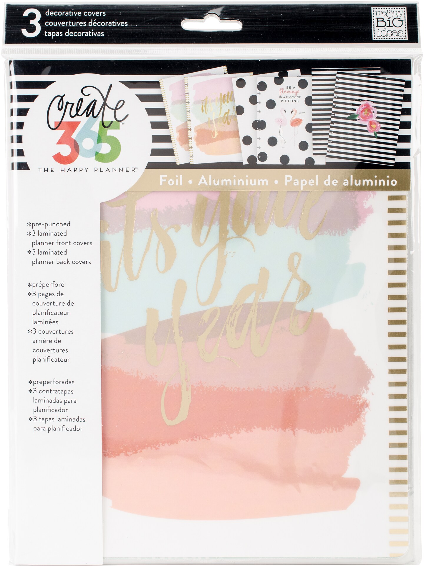 Happy Planner Medium Planner Covers 9.75"X7.75" 3/Pkg-It's Your Year ...