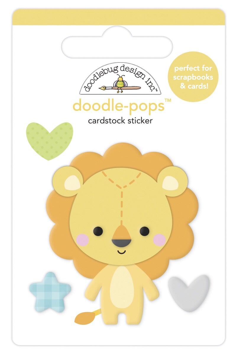 Doodlebug Doodle-Pops 3D Stickers-Lovable Lion, Special Delivery | Michaels