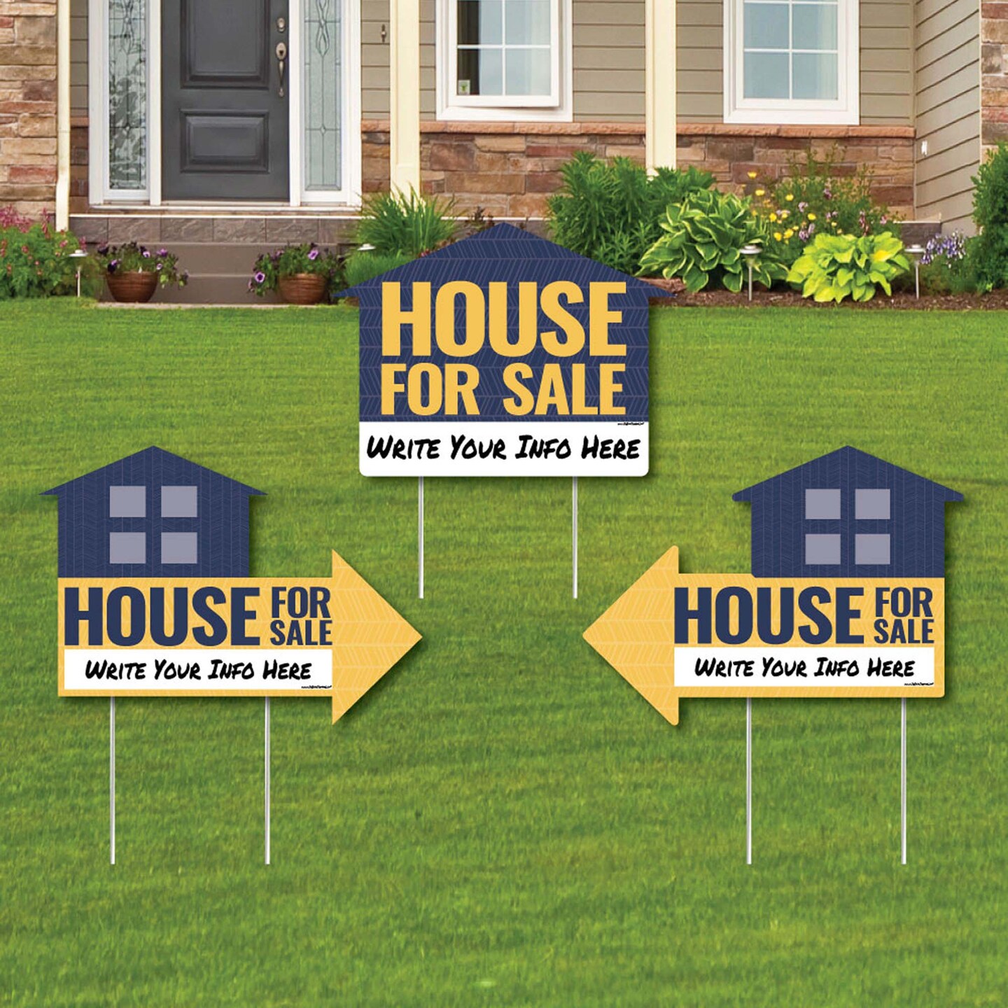Big Dot of Happiness House for Sale Sign - Yard Sign with Stakes ...
