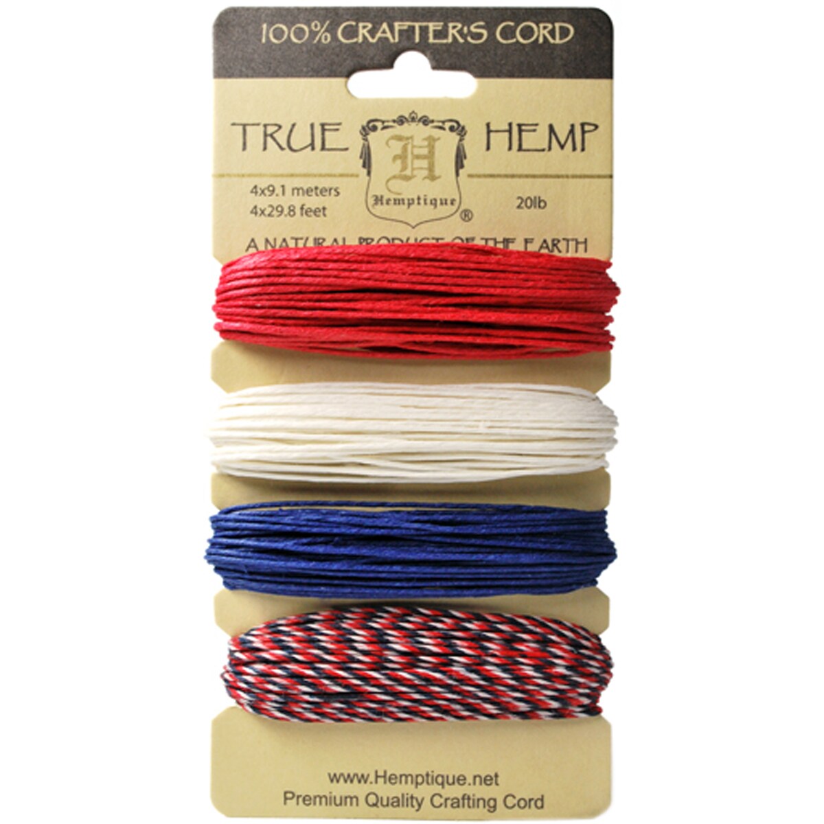 Hemptique Hemp Cord 20lb 120'-Americana | Michaels