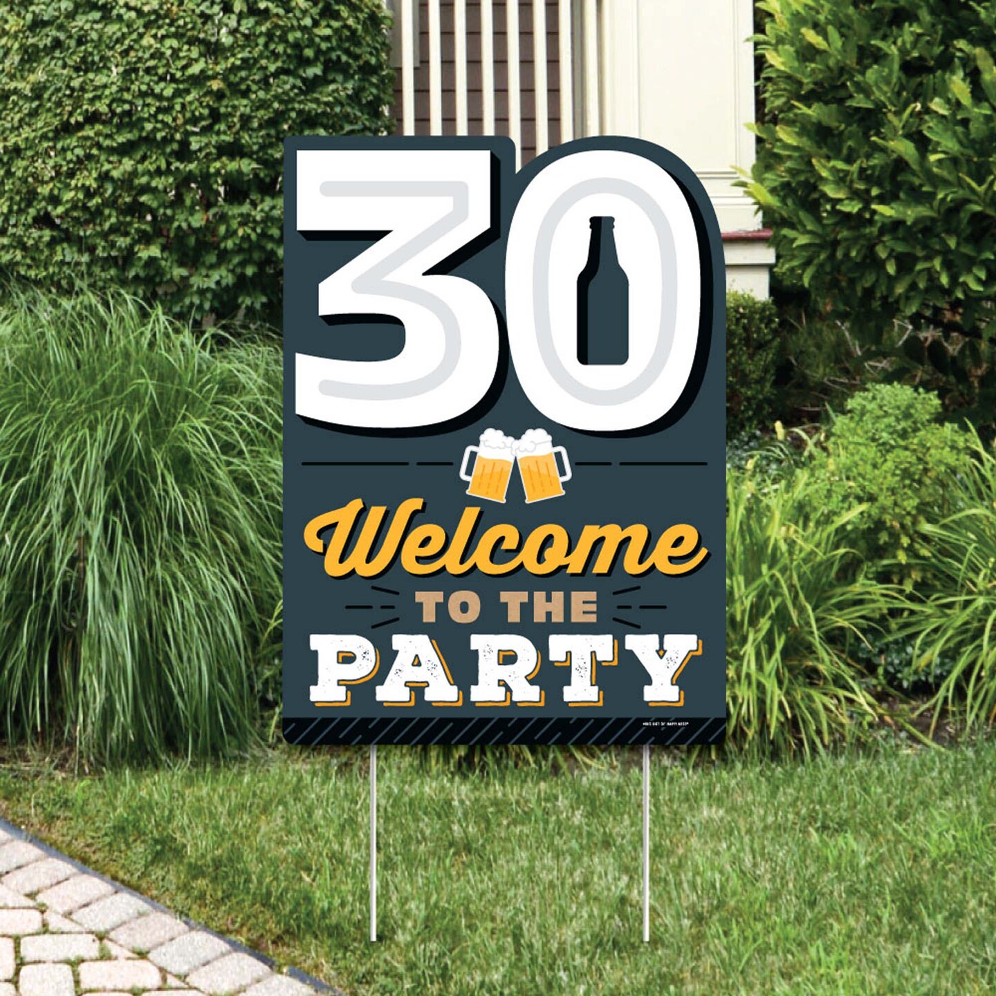 Big Dot of Happiness Cheers and Beers to 30 Years - Party Decorations ...