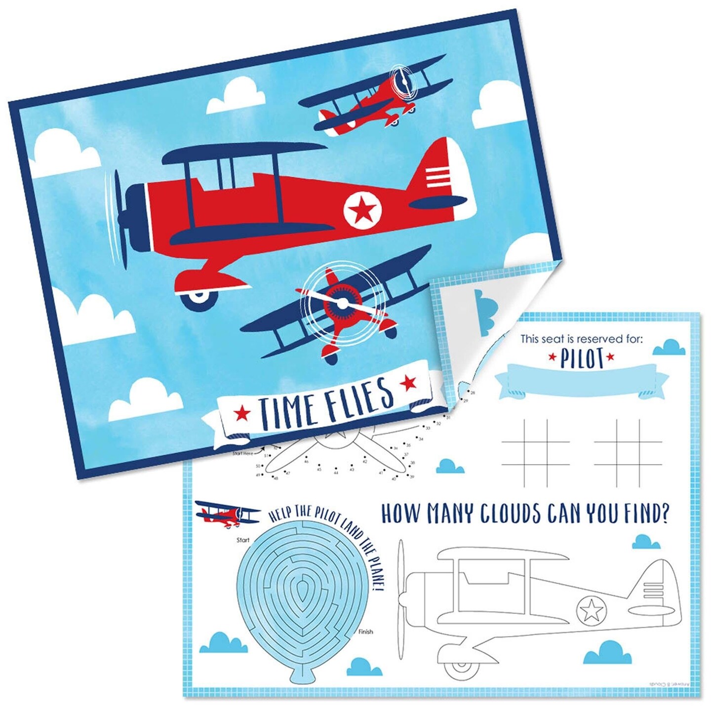 Big Dot of Happiness Taking Flight - Airplane - Paper Vintage Plane ...