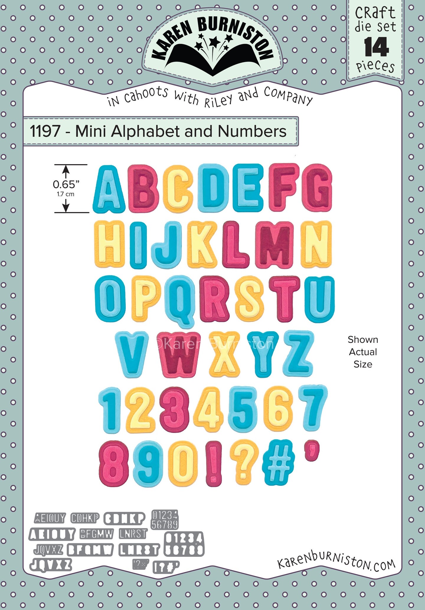 Karen Burniston Dies-Mini Alphabet & Numbers | Michaels