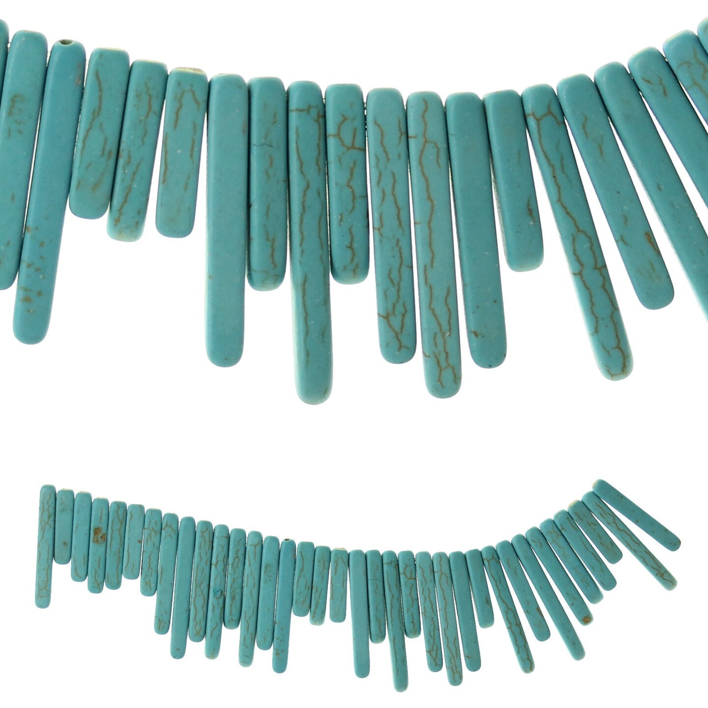Turquoise Dyed Reconstituted Stone Stick Top Hole Beads | Michaels