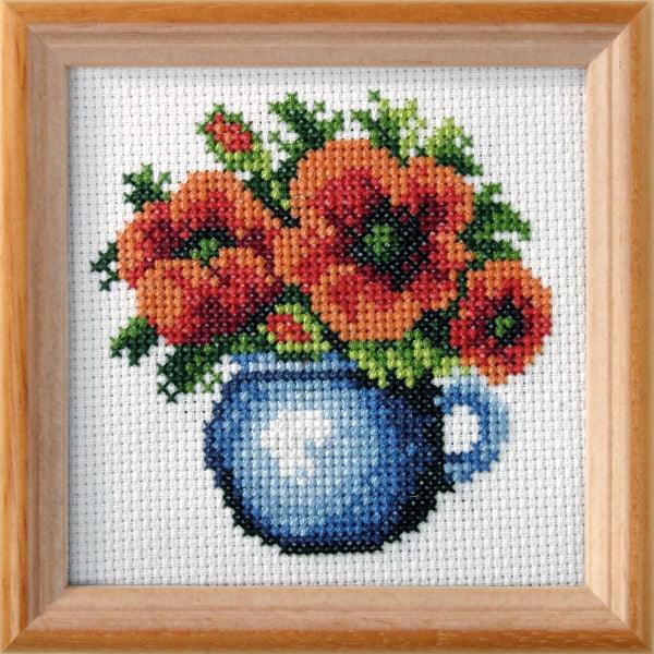 Stamped Cross stitch kit "Poppies" 7593 | Cross Stitch | Michaels