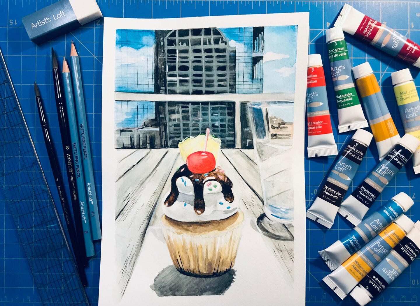 Painting a One-Point Perspective Cupcake, Part II | Classes | Michaels