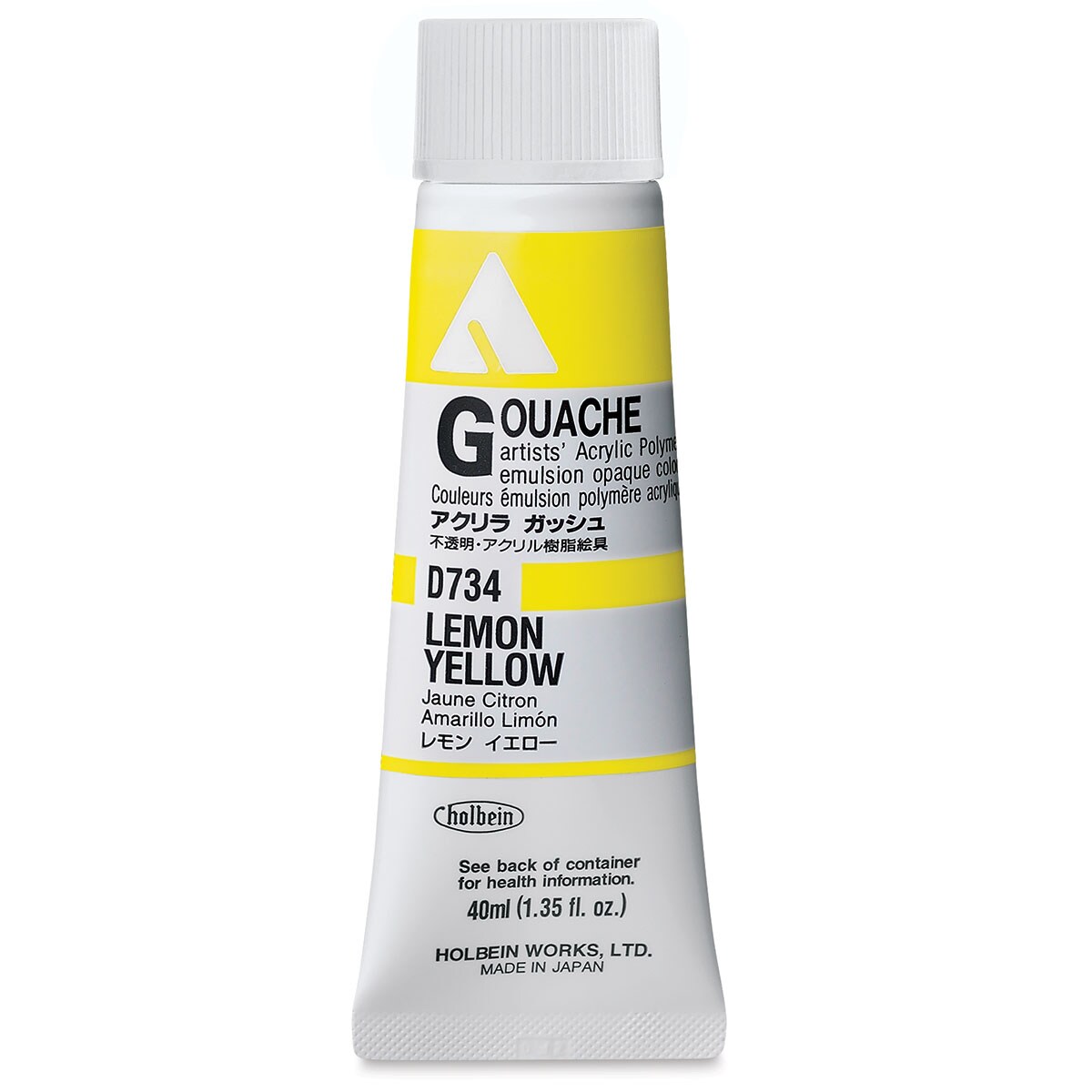 Holbein Acrylic Gouache – Lemon Yellow, 40 ml tube | Michaels