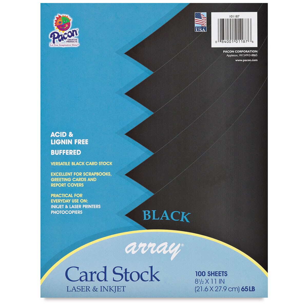 Pacon Card Stock - Black, 8-1/2" x 11", Pkg of 100 | Michaels