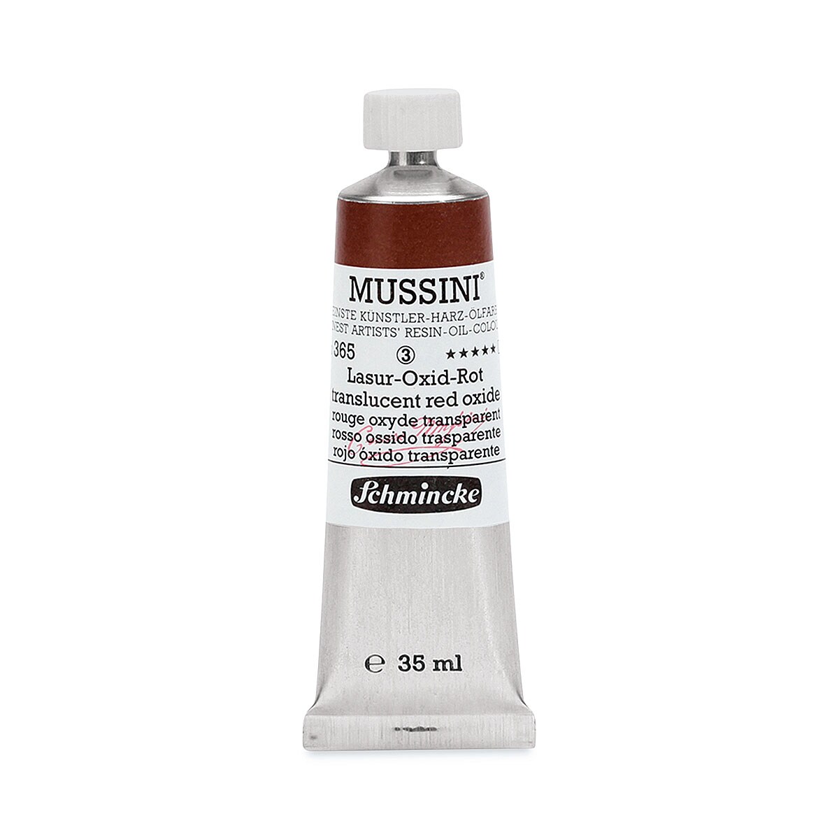Schmincke Mussini Oil Color - Transparent, Translucent Red Oxide, 35 ml ...
