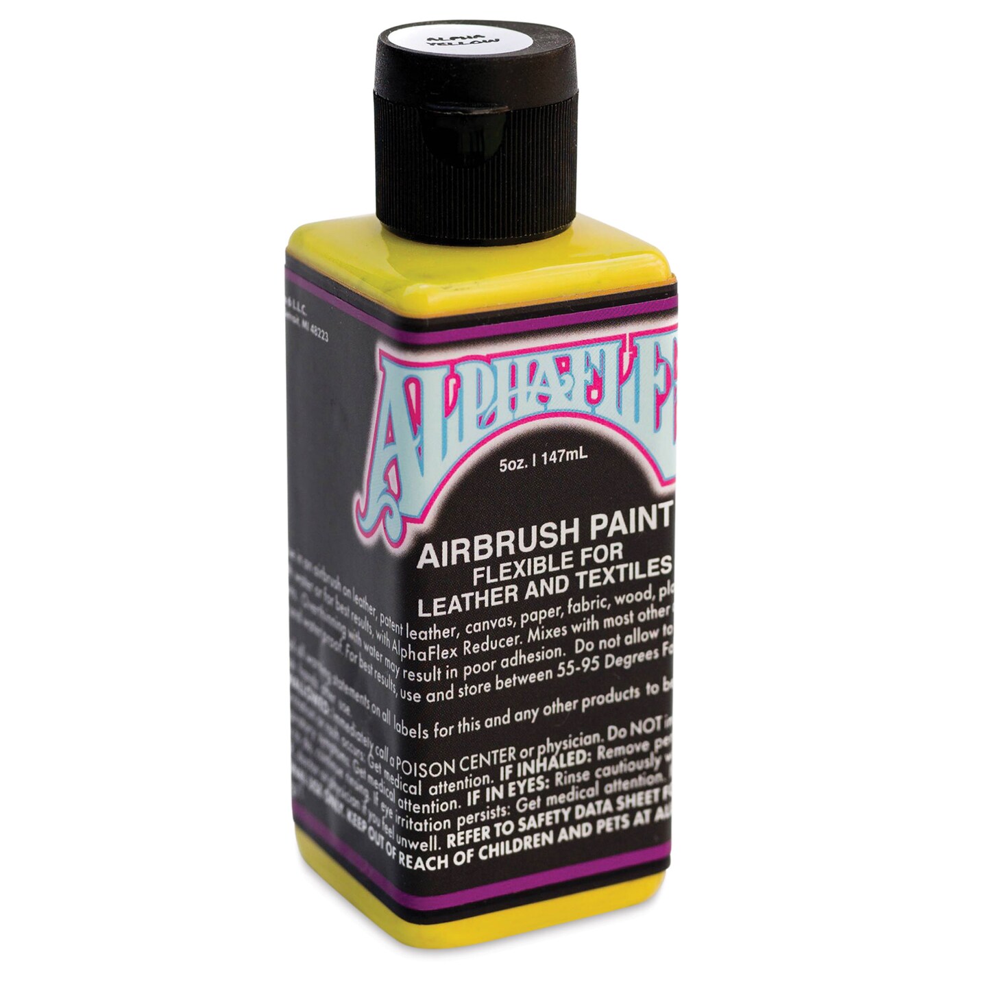 Alpha6 AlphaFlex Airbrush Textile and Leather Paint - Alpha Yellow, 5 ...