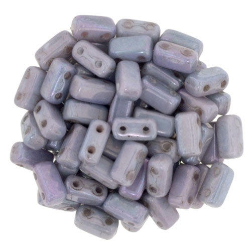 Czechmate 3mm X 6mm Brick Glass Czech Two Hole Bead, Luster Opaque ...