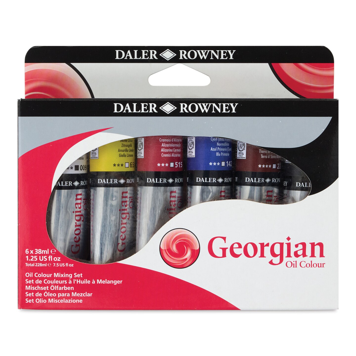 Daler-Rowney Georgian Oil Paint - Set of 6, Mixing Colors, 38 ml Tubes ...
