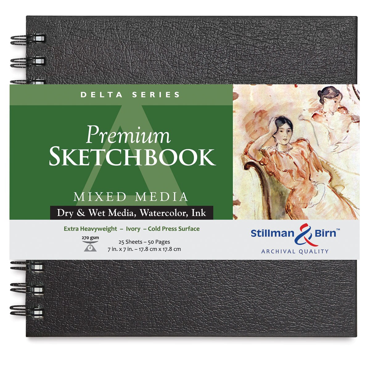 Stillman & Birn Delta Series Sketchbook - 7" x 7", Square, Wirebound ...