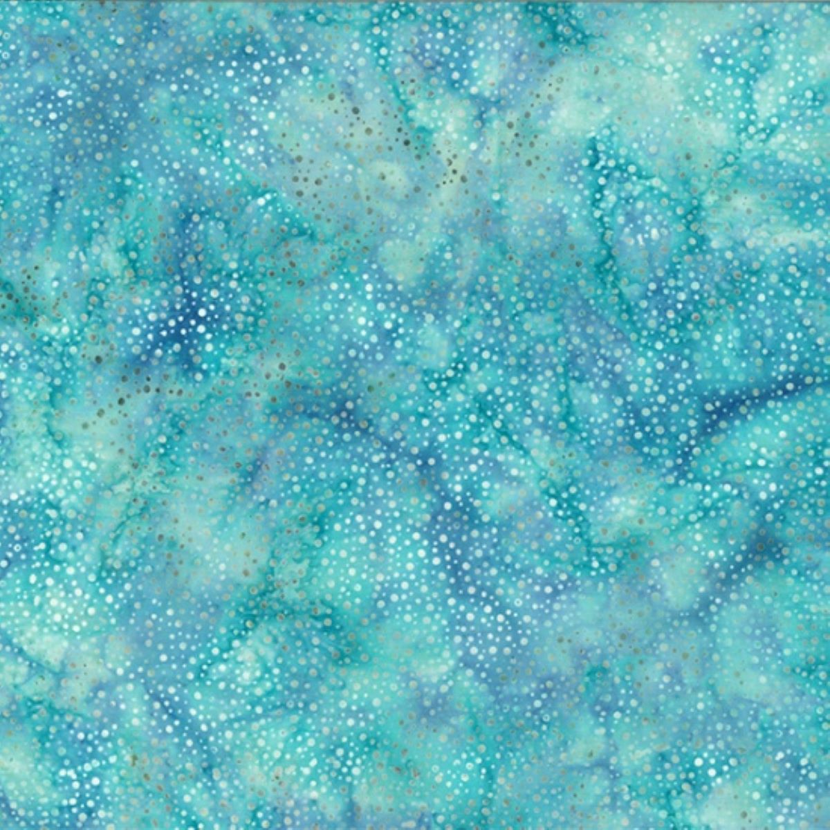 Iceberg Dot Pattern Aquamarine Batik Hoffman 885-698 Cotton Fabric BTY ...