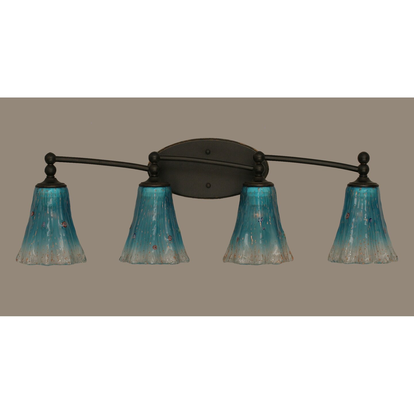 Capri 4 Light Bath Bar Shown In Dark Granite Finish With 5.5 Capri 4 Light Bath Bar Shown In Dark Granite Finish With 5.5