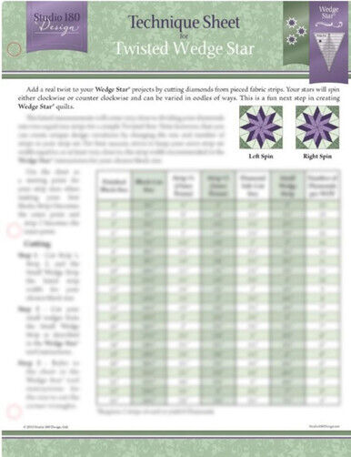Twisted Wedge Star Technique Sheet by Studio 180 Designs | Michaels