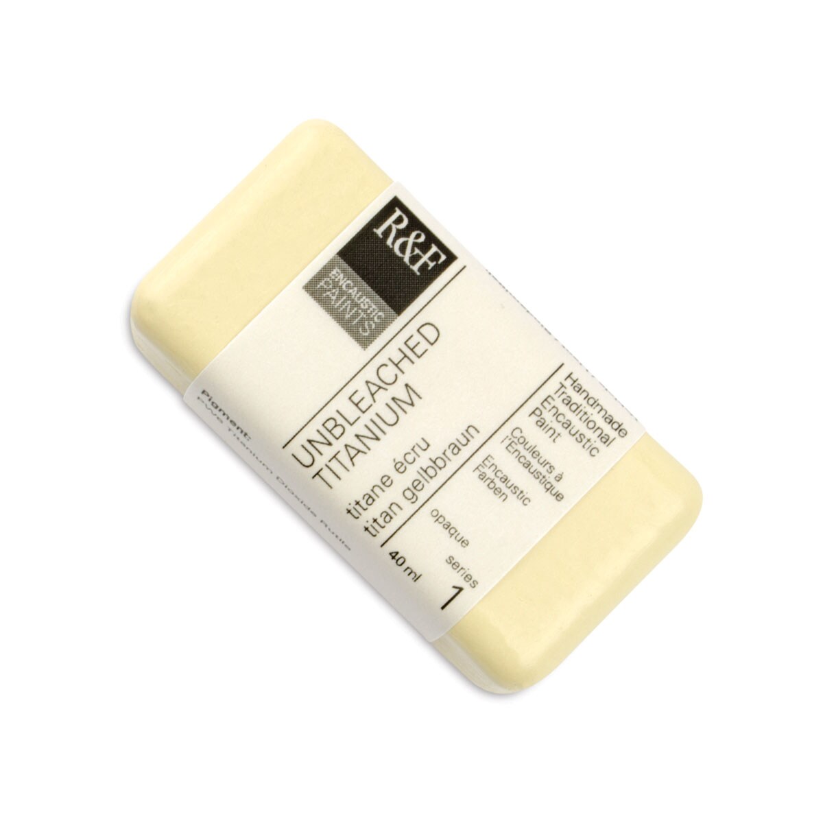 R&F Encaustic Paint Block - Unbleached Titanium, 40 ml block | Michaels
