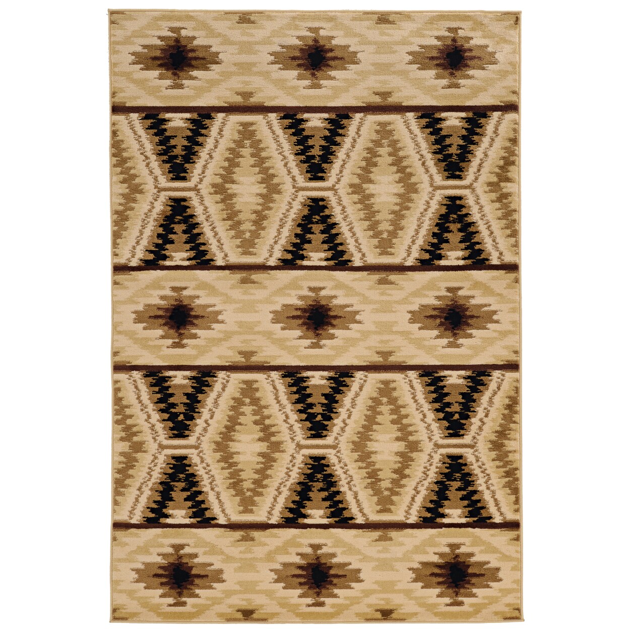 Lodge Vail Beige Brown Rug 3X5 Lodge Collection Nature Design Durable ...