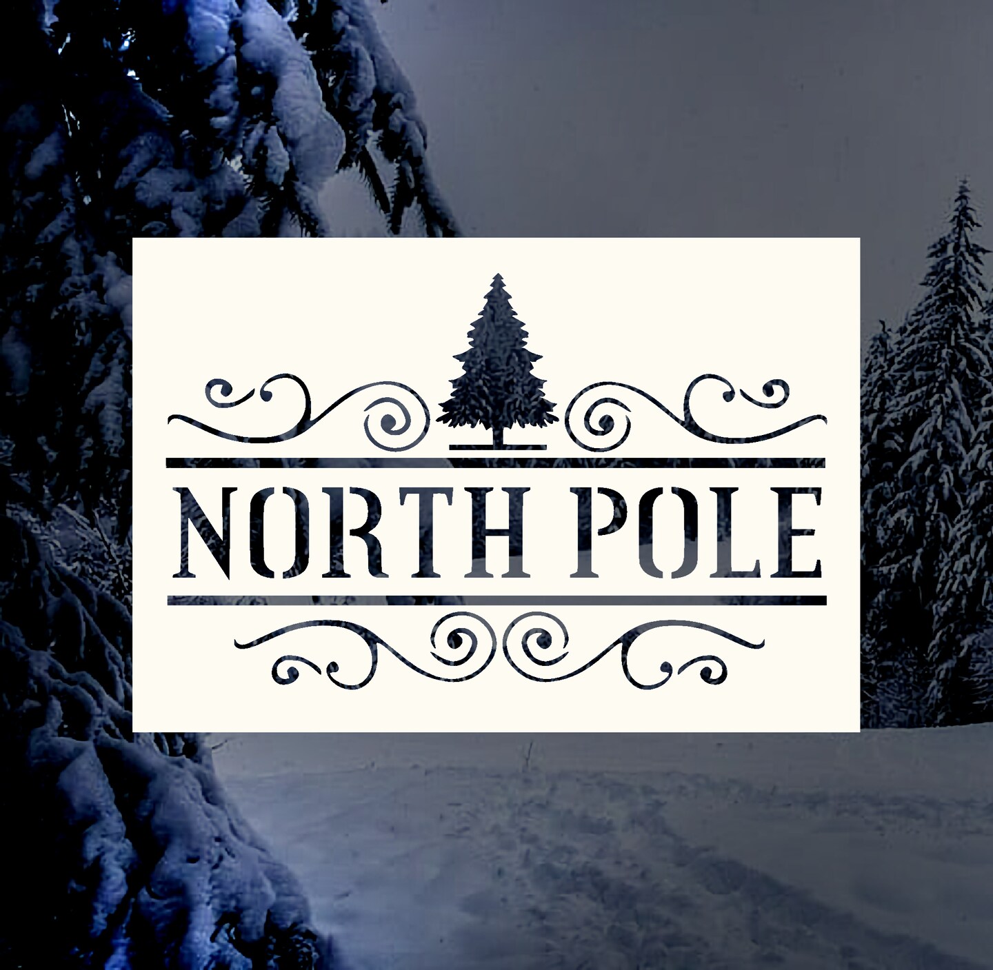 North Pole Reusable Stencil (Many Sizes) | MakerPlace by Michaels