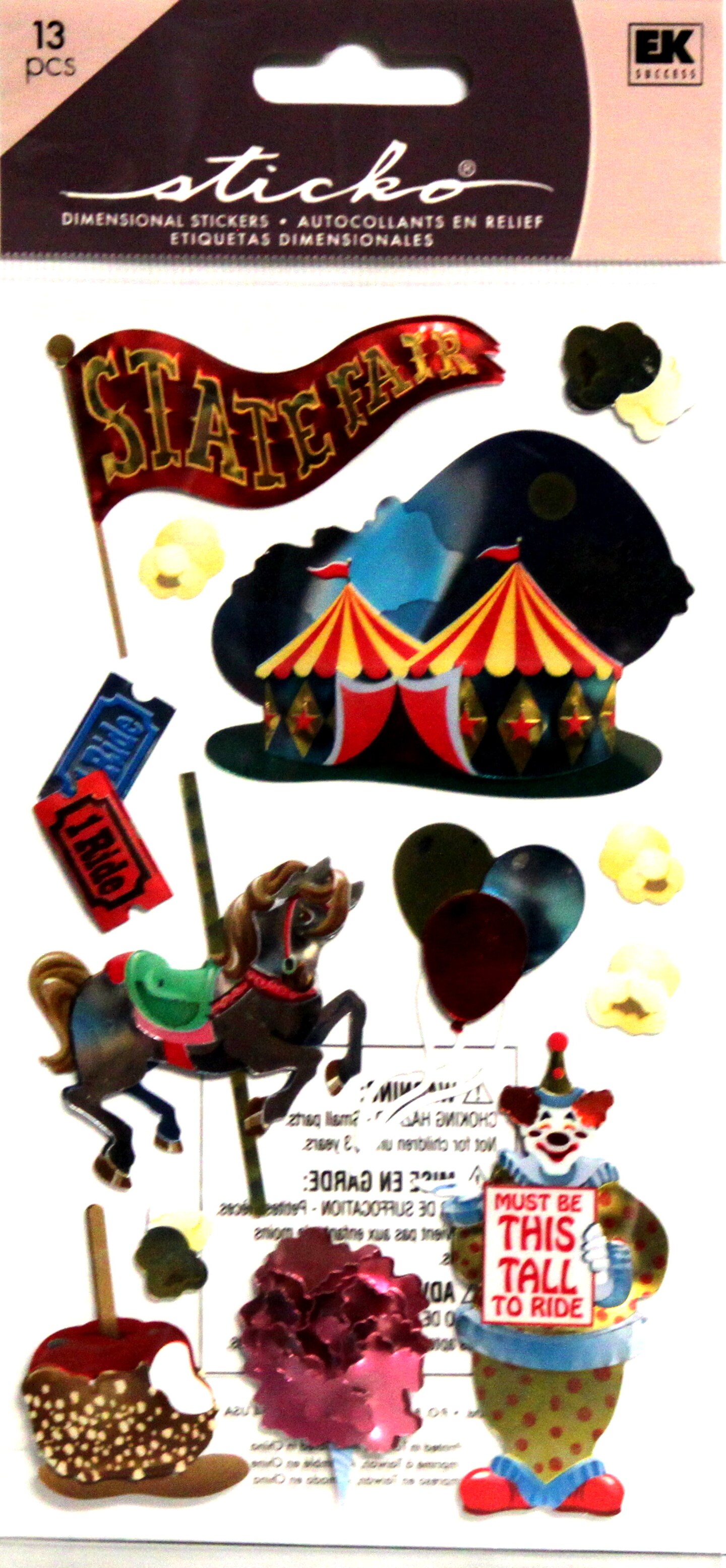 Sticko Circus Dimensional Stickers | Michaels