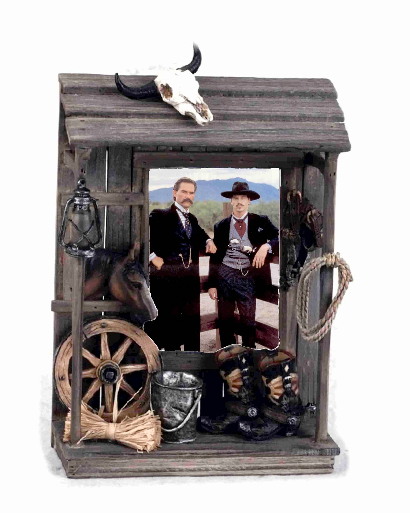 Tombstone Doc Holliday Photo in an Old Barnwood Shack Frame With ...