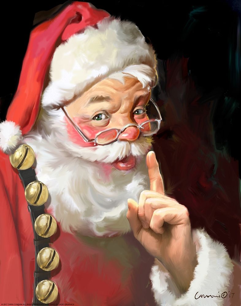 Shhh Santa Poster Print by Yellow Cafe - Item # VARPDXYC1076 | Michaels