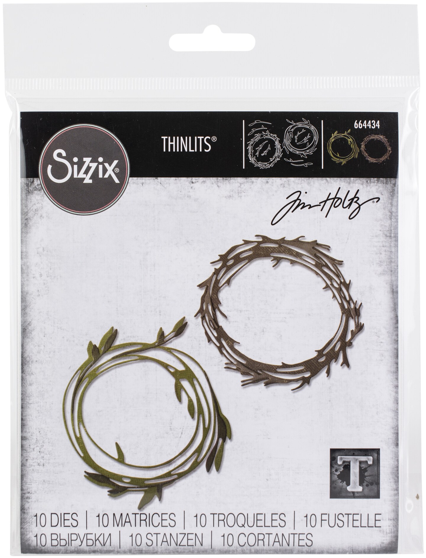 Sizzix Thinlits Dies By Tim Holtz-Funky Wreath | Michaels