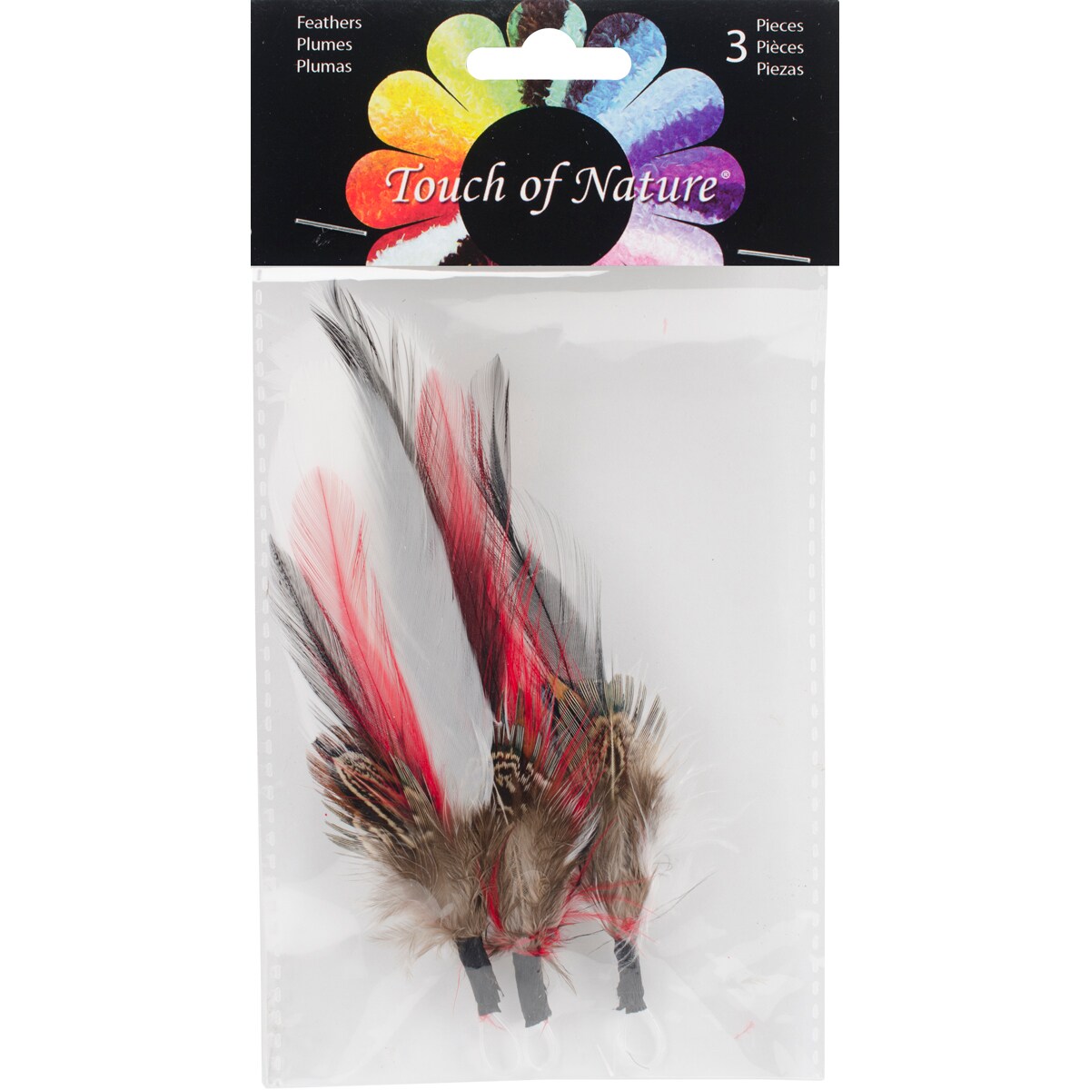 Feather Picks 3.5" 3/Pkg-Red, White & Black | Michaels