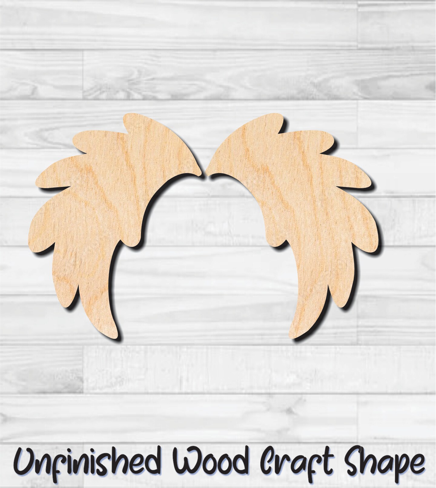 Angel Wings 6 Unfinished Wood Shape Blank Laser Engraved Cut Out ...