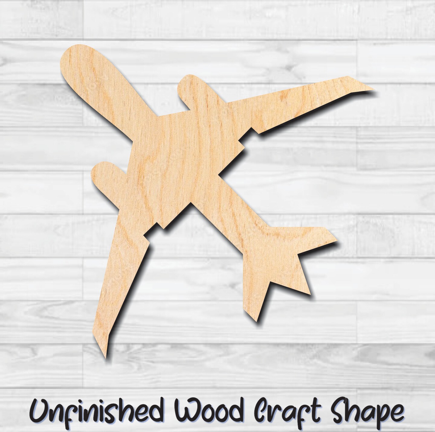 Fighter Plane Jet Airplane Unfinished Wood Shape Blank Laser Engraved ...
