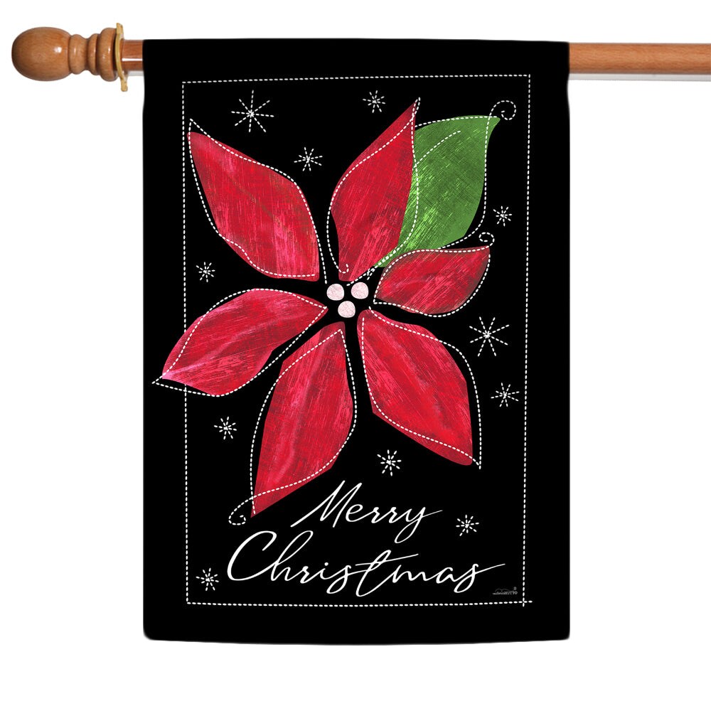 Christmas Poinsettia Decorative Christmas Double Sided Flag | Michaels