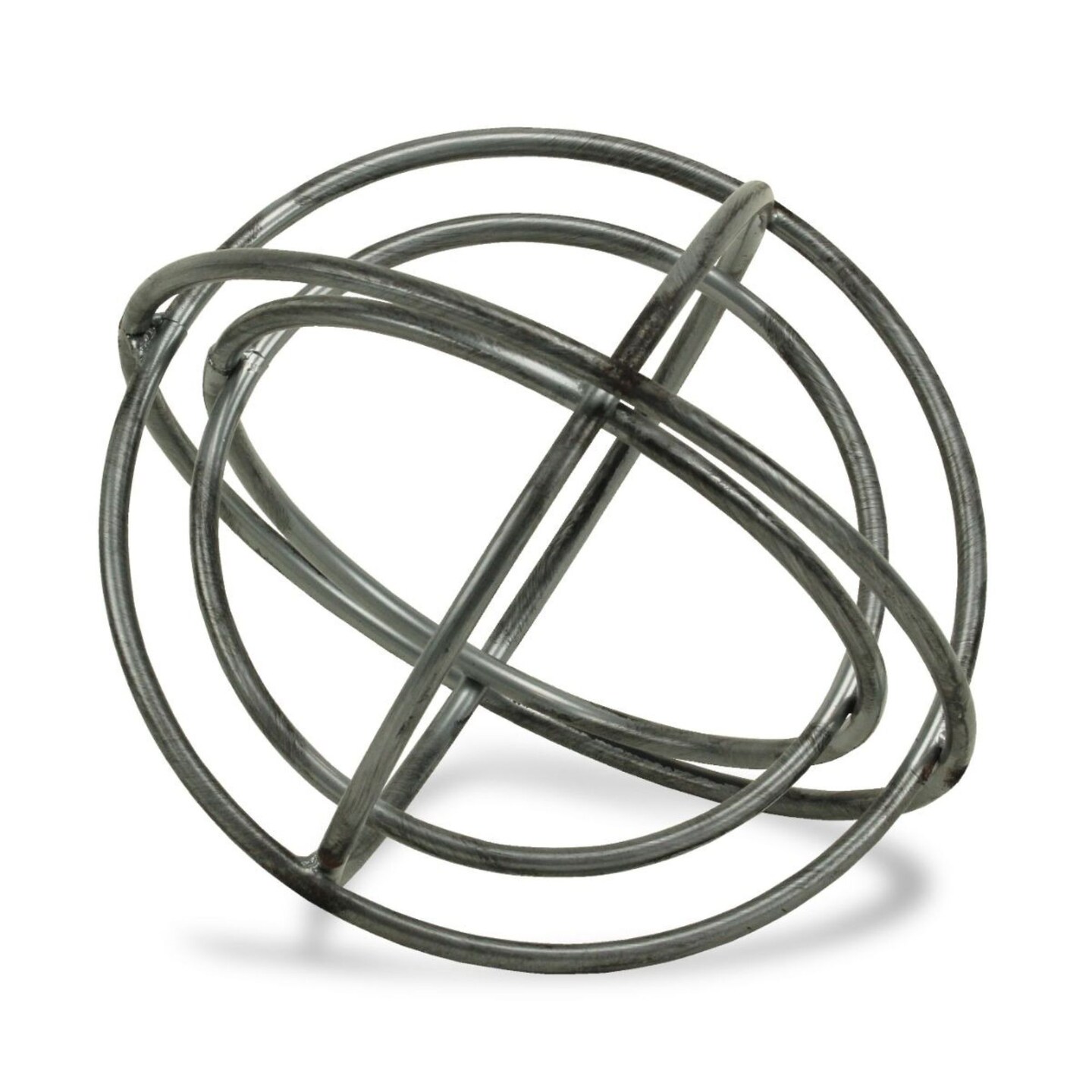 Contemporary Home Living 9.75" Gray Concentric Circle Orb Tabletop ...